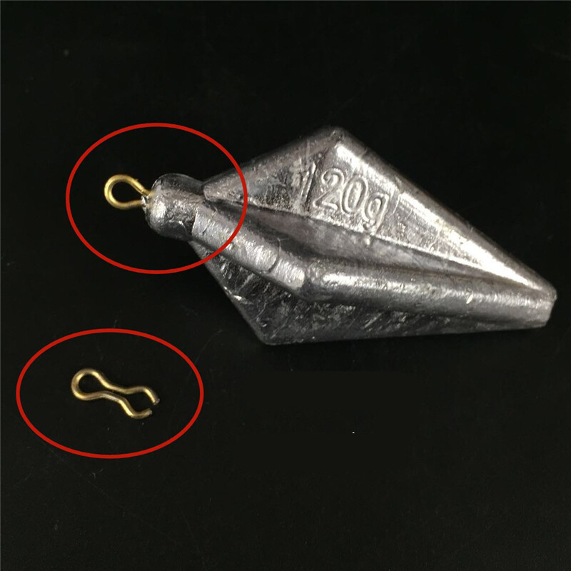 【CW】1PC 40G 50G 60G 80G 100G 120G 150G ตะกั่วสี่มุมตะกั่วน้ำหนักฐานต่อแบบหมุนได้อุปกรณ์ตกปลา ...