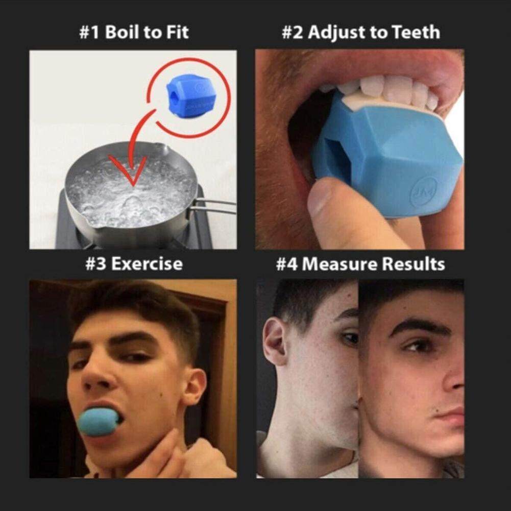 Silicone JawLine Facial Fitness Ball Toner Exerciser Jaw Grade Jawrsize ...
