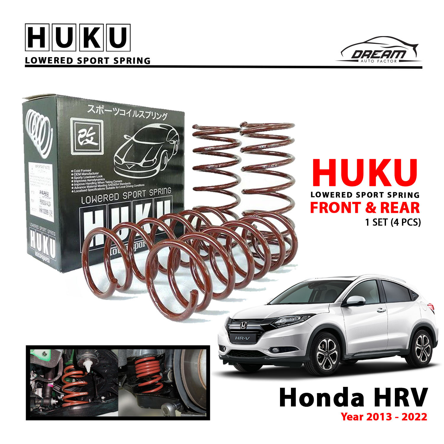 Honda HRV HUKU Lowered Sport Spring | Lazada