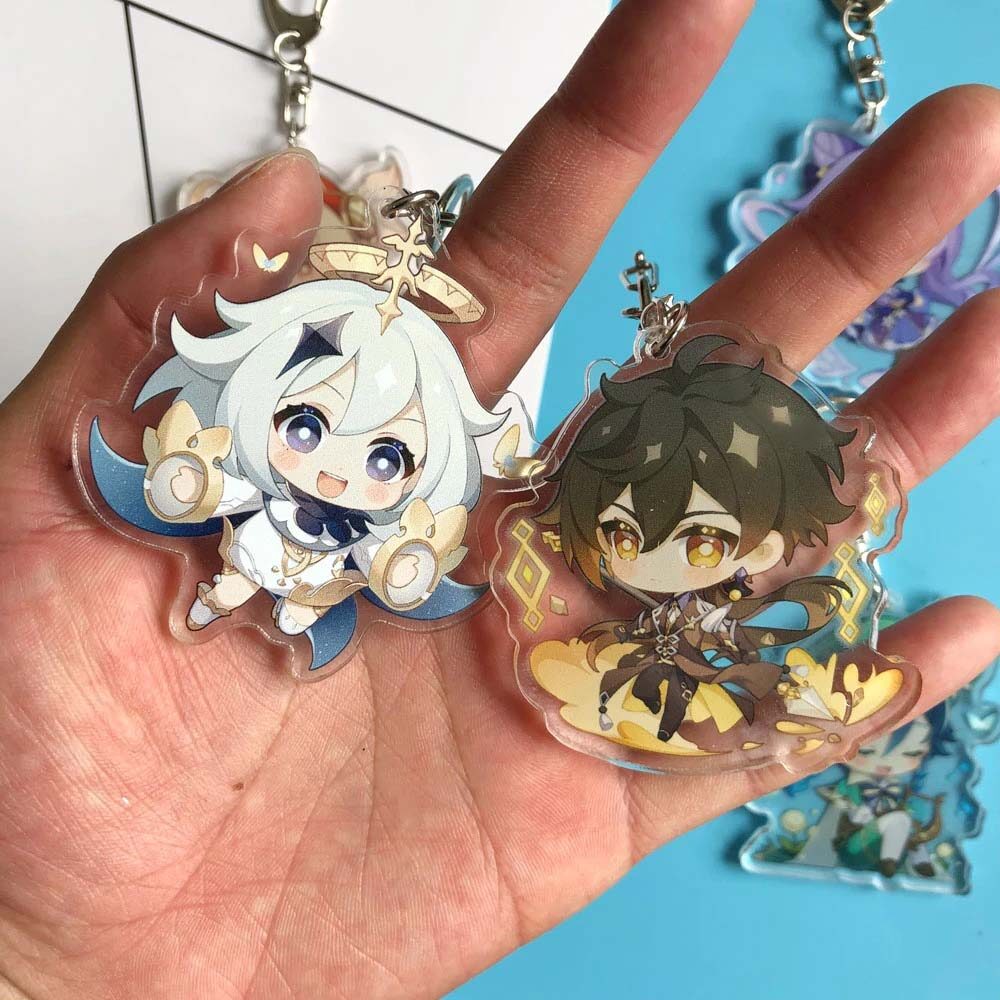 One Punch Man Anime Keychain Transparent Double-sided Pendant Acrylic ...