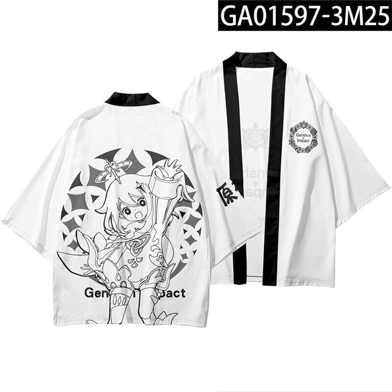 2 Keqing Qiqi Kamisato Morax Amber Cosplay Costume Cloak Cloak Haori ...