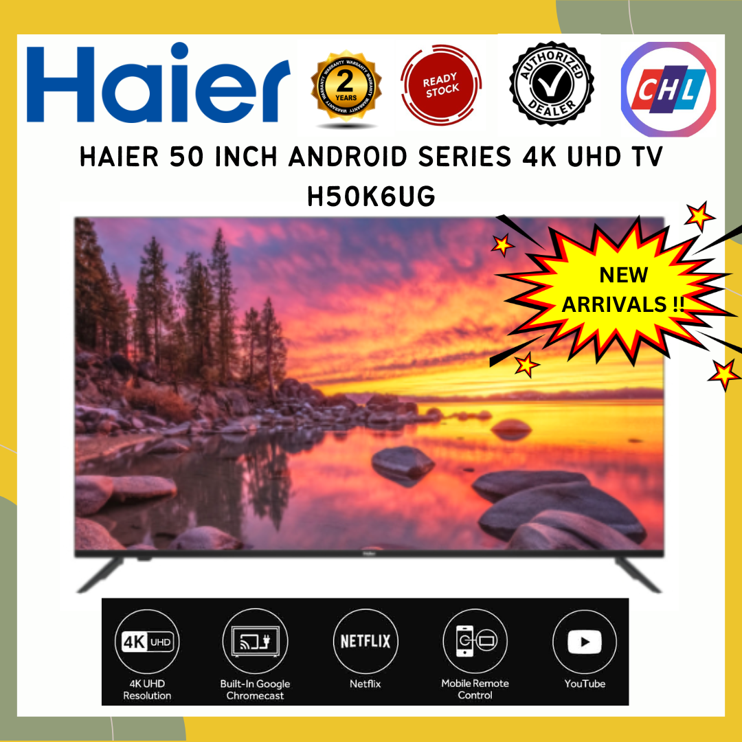 HAIER (READY STOCK) 50" ANDROID SERIES 4K UHD LED TV H50K6UG - HAIER ...