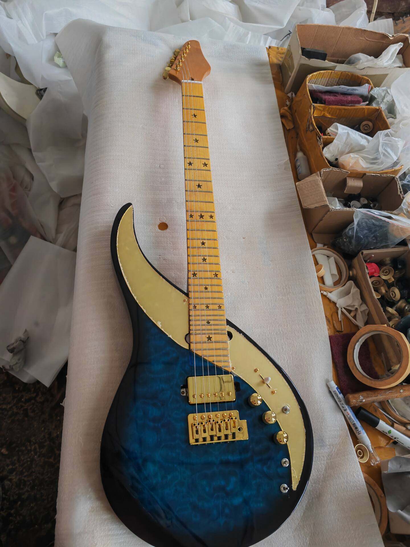 Custom 29 Frets Electric Guitar Sky III Emperor Maple Neck Star Inlay ...