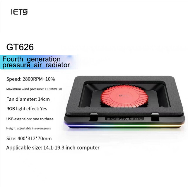 IETS GT600 Powerful Turbo-Fan RGB Laptop Cooling Pad gaming laptop ...