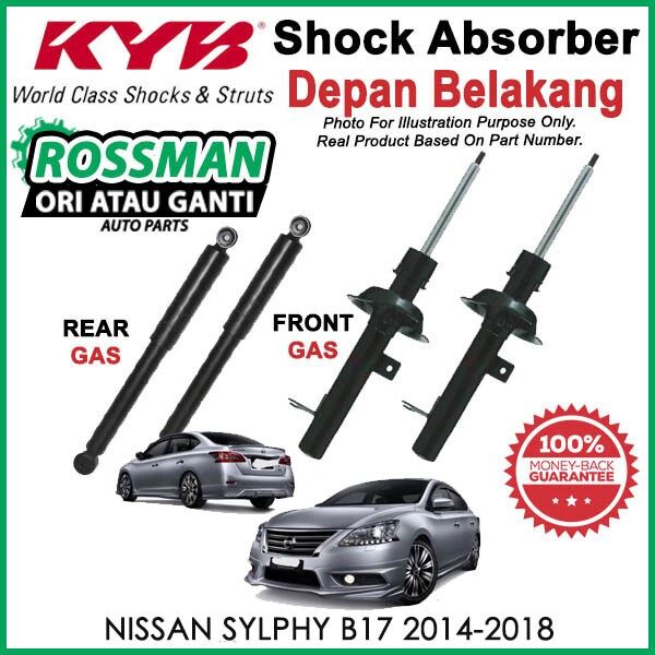 NISSAN SYLPHY B17 2014 - 2018 KYB / KAYABA ORIGINAL SHOCK ABSORBER SET ...