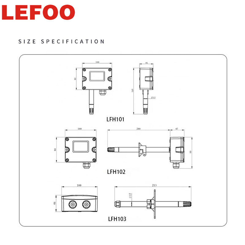 LEFOO Temperature and Humidity Sensor เครื่องส่งสัญญาณอุณหภูมิและ ...