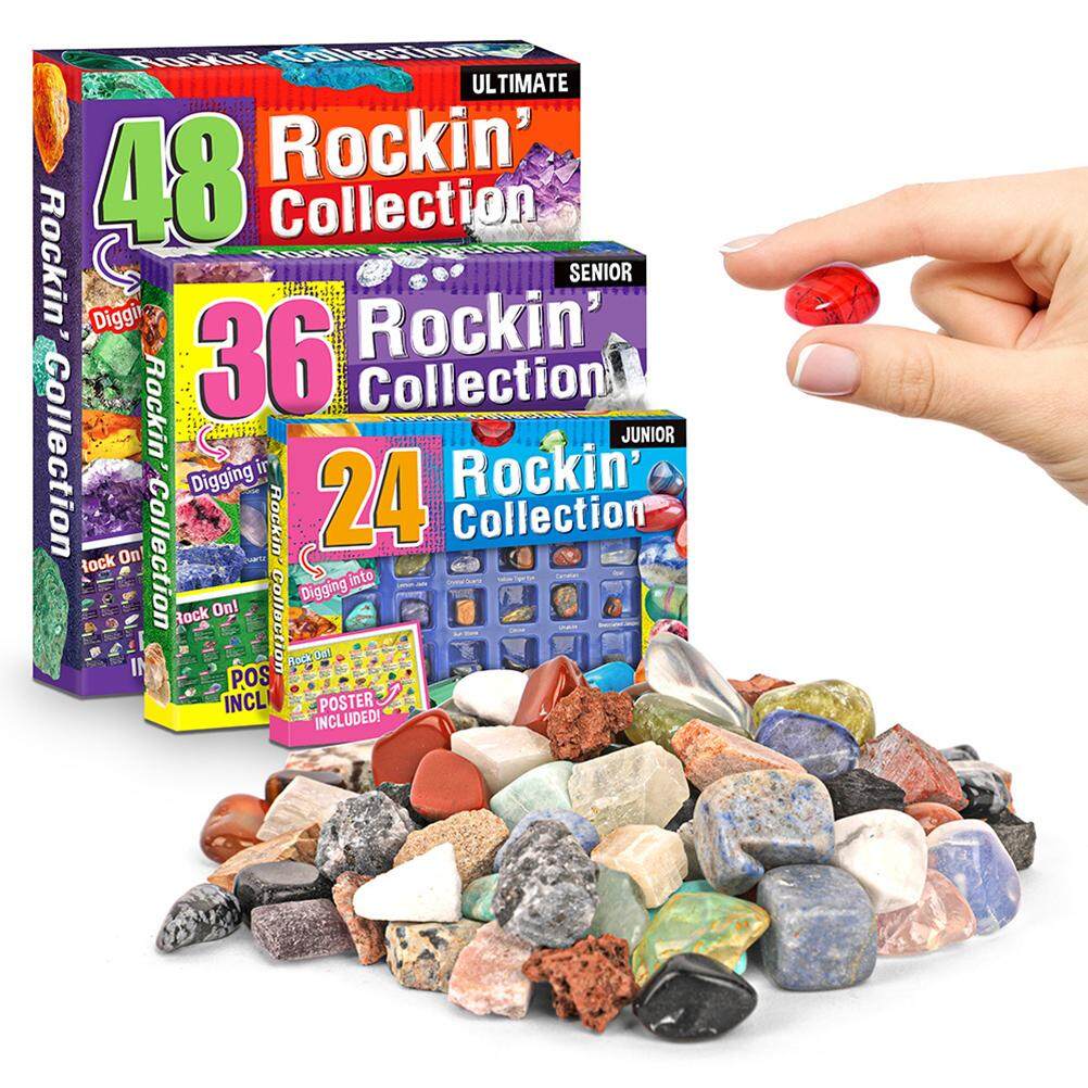 Rocks Collection Rock and Mineral Education Set for Kids Geology Gem ...
