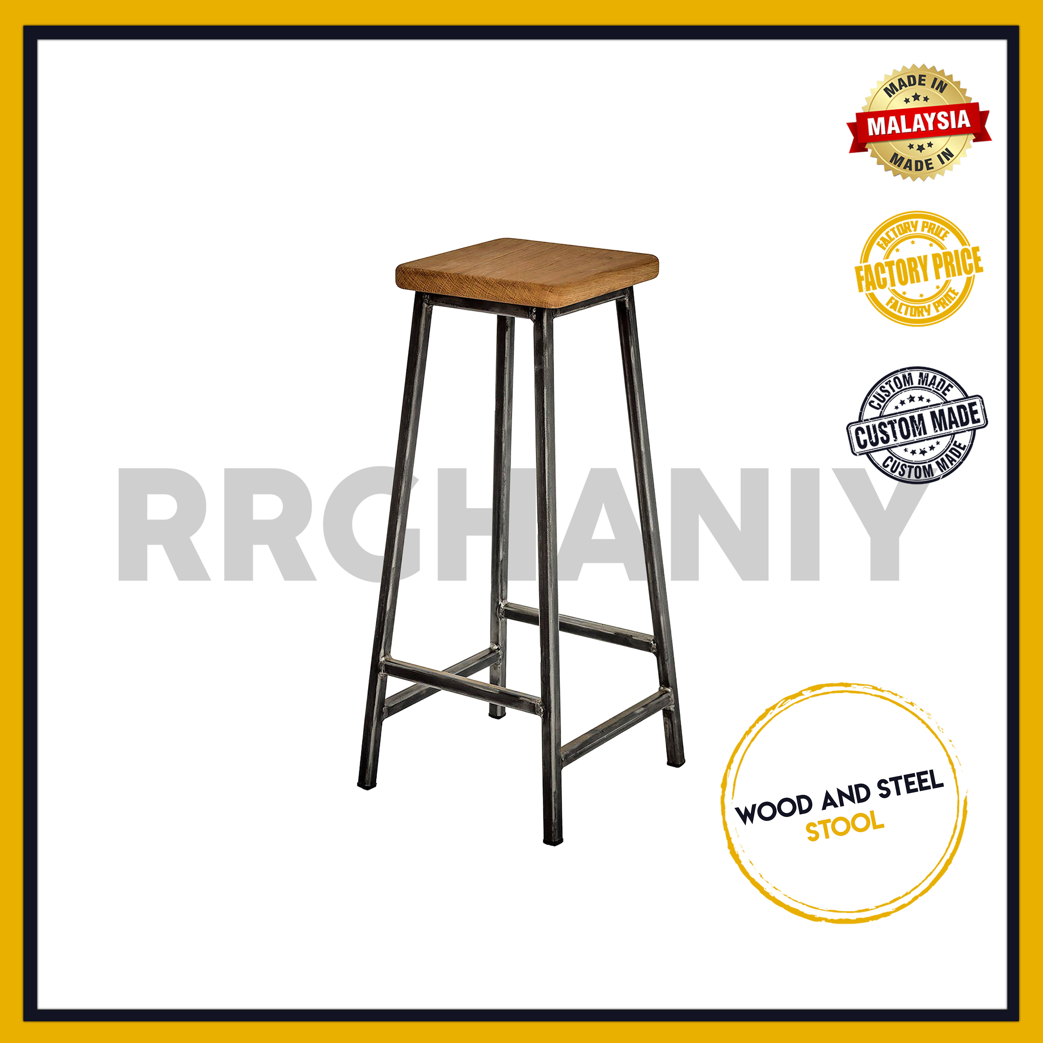 [PRE-ORDER] Stool Chair Bar Stool Industrial Furniture Steel And Wood ...