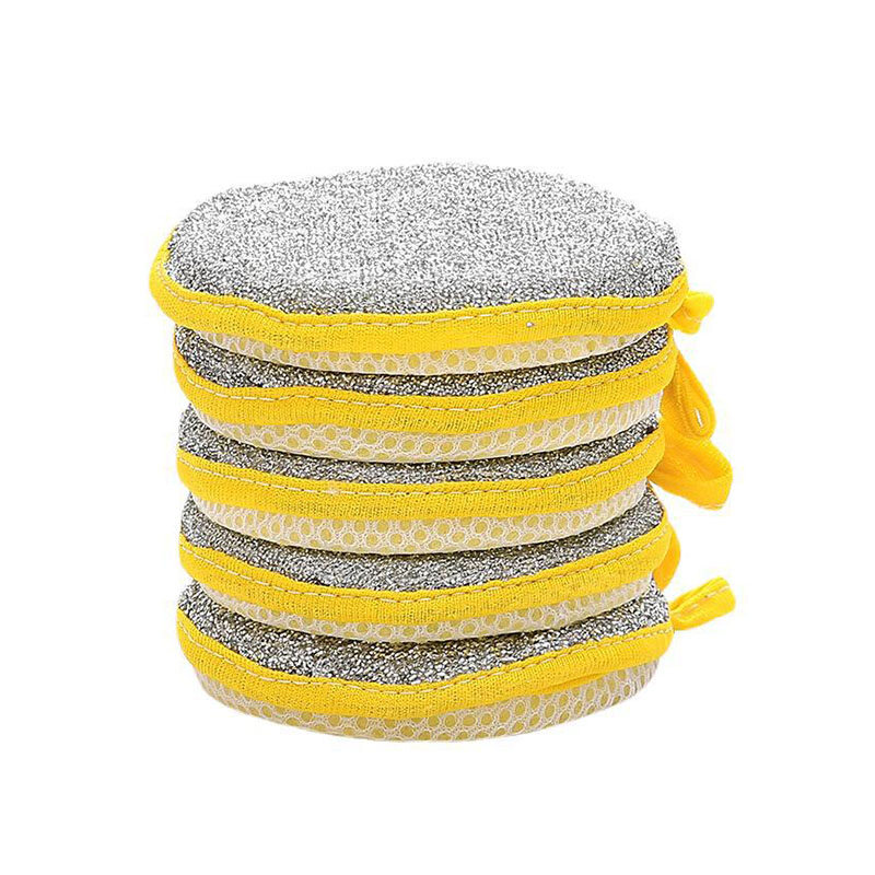 Mododo 5ชิ้นสองด้านทำความสะอาดผ้ารอบอุปกรณ์ครัวฟองน้ำเครื่องล้างจานสำหรับใช้ในครัวเรือนอเนก ...