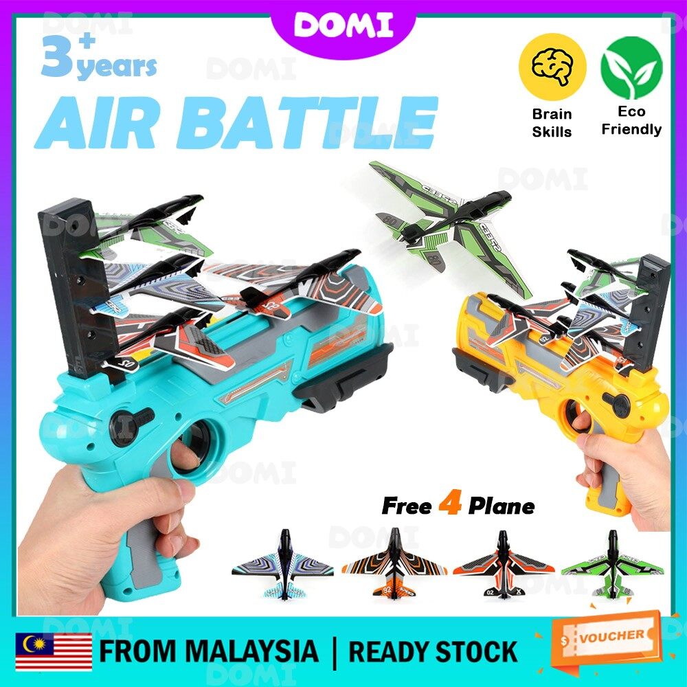 DOMI MALAYSIA Airplane Glider Fun Toy Gun Flight Aircraft Flying ...