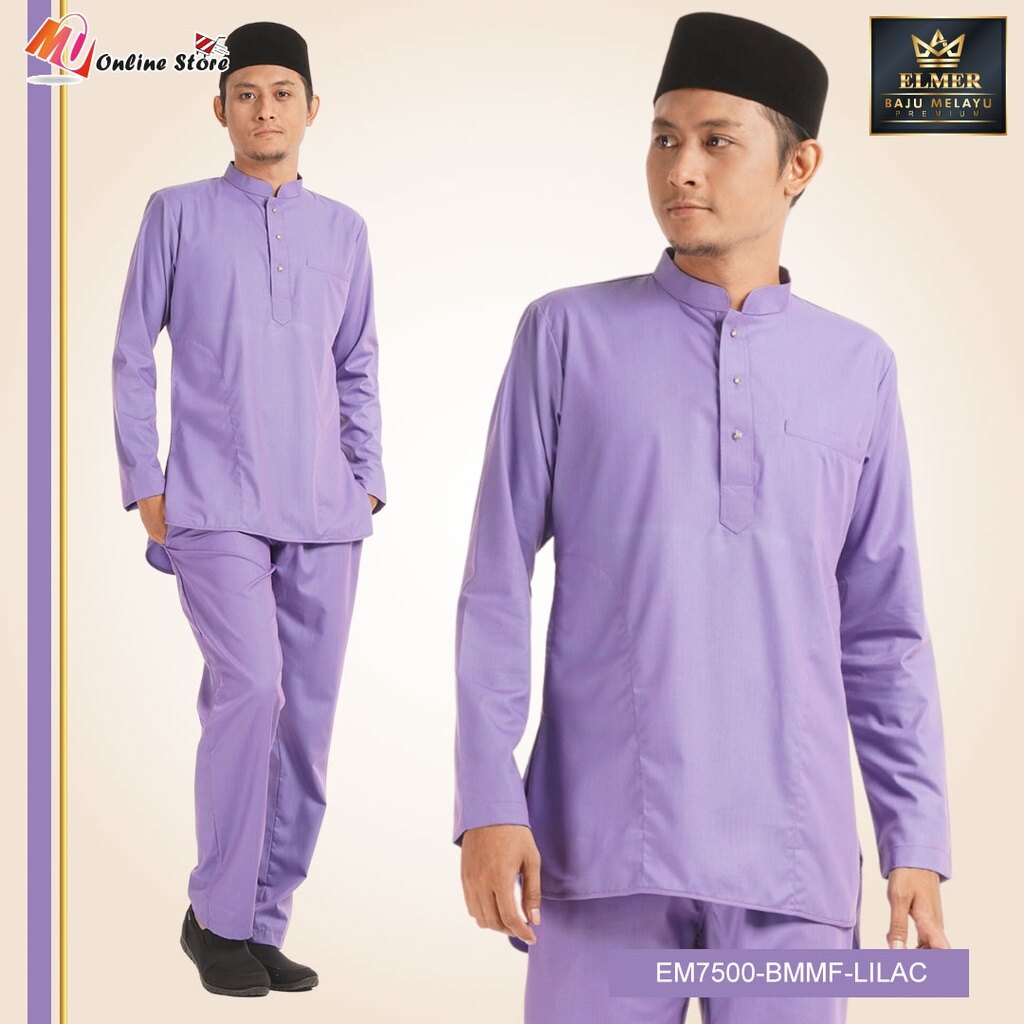MU SET BAJU MELAYU MODERN SLIM FIT DEWASA / BAJU MELAYU SEPASANG / BAJU ...