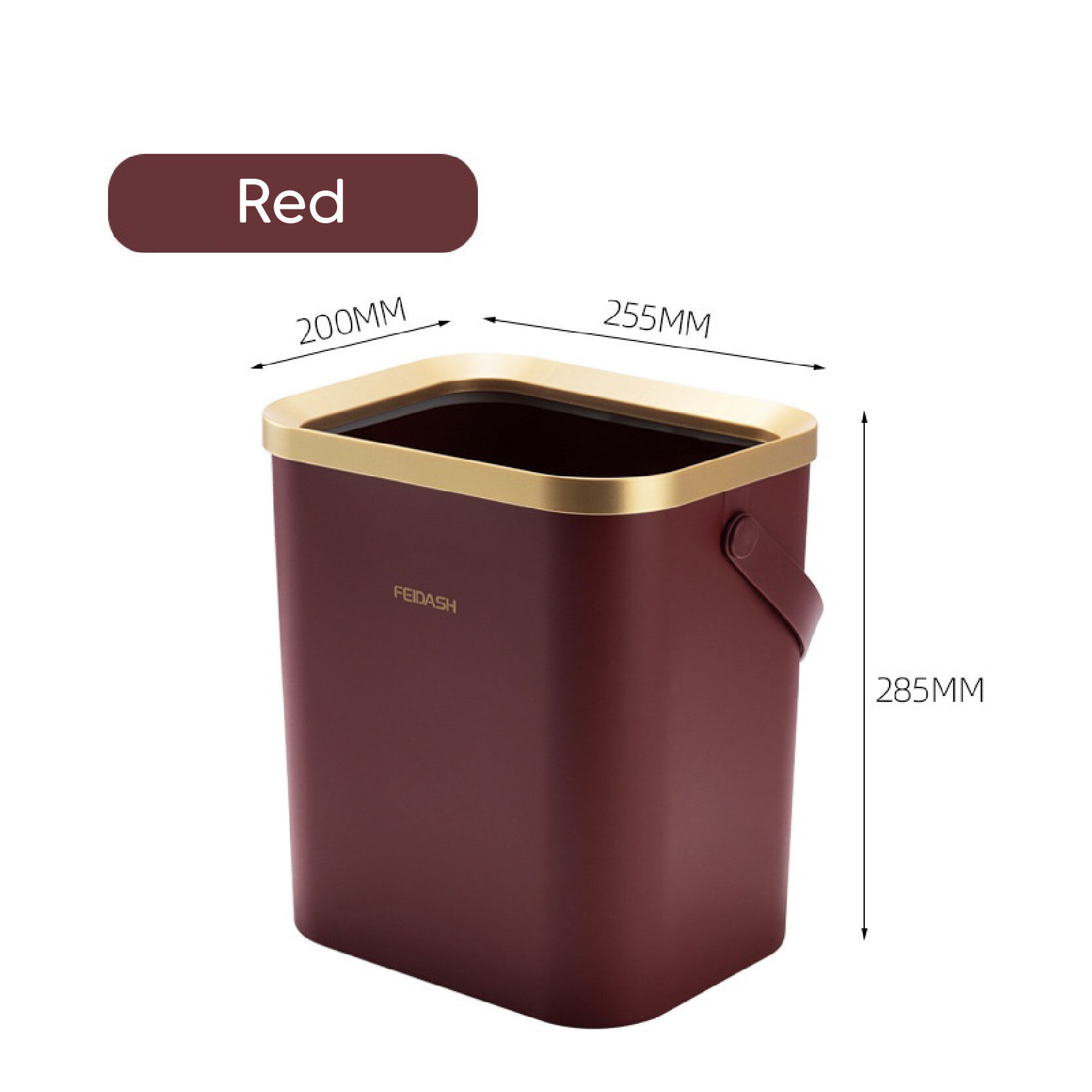 12L Large Trash Bin With Handle Household Dustbin Kitchen Waste Bin ...