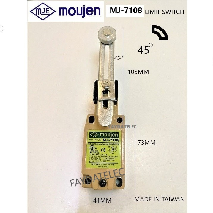 MOUJEN MJ-7108 LIMIT SWITCH 45 DEGREE (MADE IN TAIWAN) | Lazada