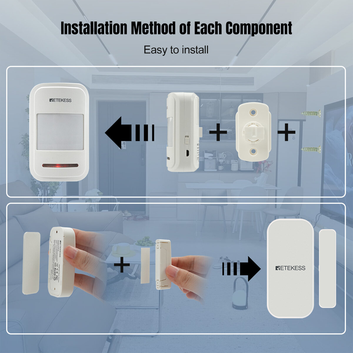 Retekess WiFi Smart Home Security Systems TH011 TH013 TH015 TH016 ...
