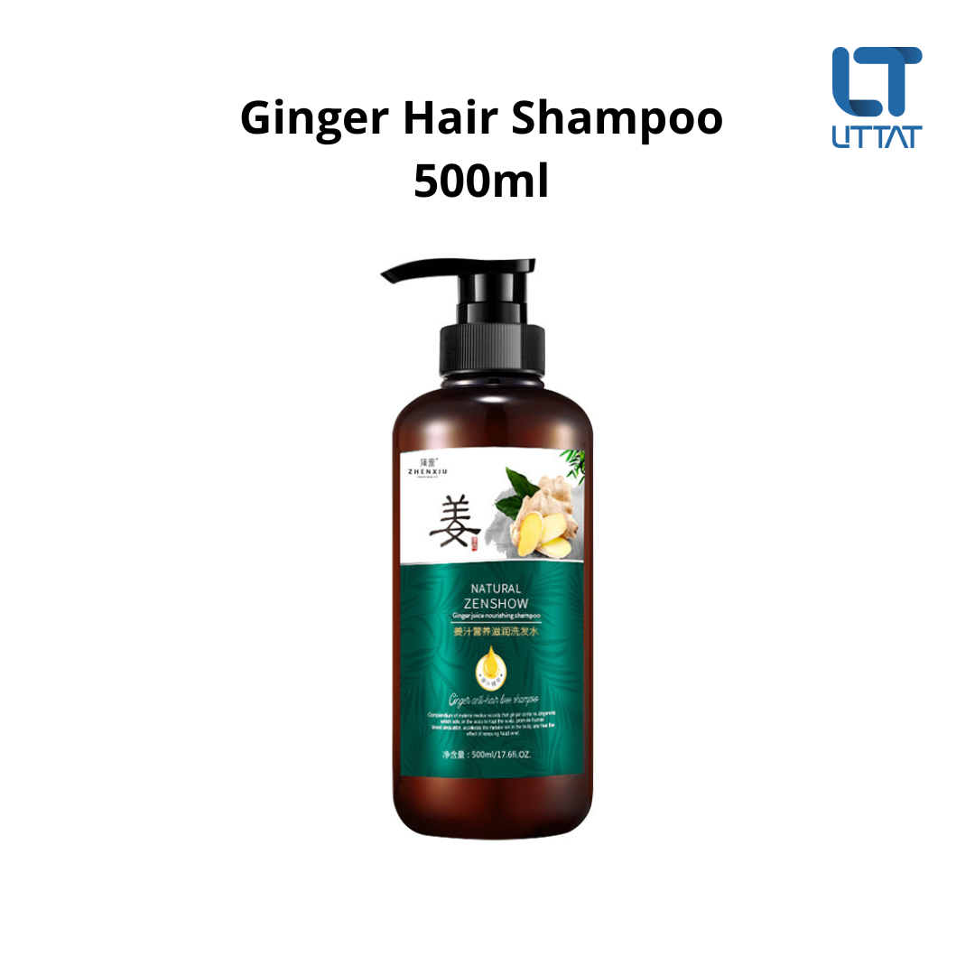ZENSHOW Herbal Ginger Shampoo Hair Growth Shampoo Ginger Juice Hair Regrowth Shampoo Hair Loss ...