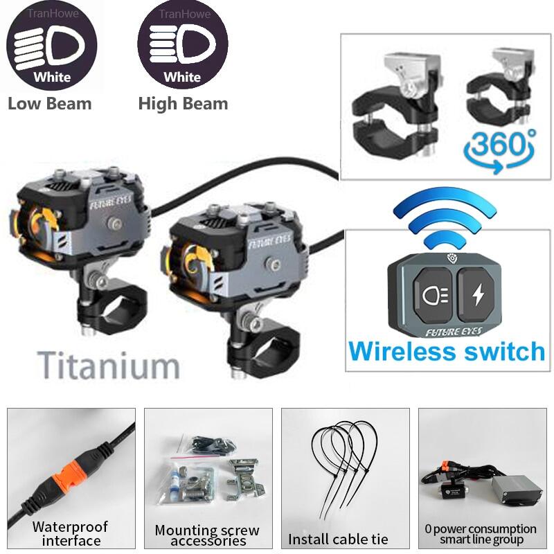 Future Eyes F150 Wireless Switch Motorcycle Fog Lights Led Electric ...