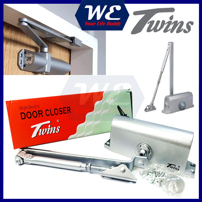 Twins Aluminum Door Closer Automatic Adjustable Closers Hydraulic Auto ...
