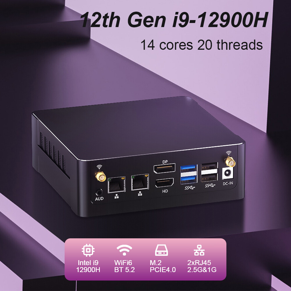 Topton V500 12th Gen Mini PC Gamer Intel i9 12900H i7 1260P i5 1235U ...