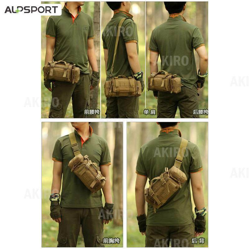 ALPSPORT กองทัพทหาร3P PUBG กลางแจ้งเอวกระเป๋าไหล่กระเป๋า Duffel Beg B04 ...