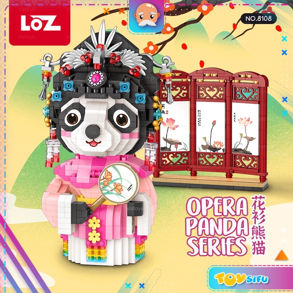 LOZ IDEAS Mini Block 8108 Chinese Opera Panda Classic Drama Peking ...