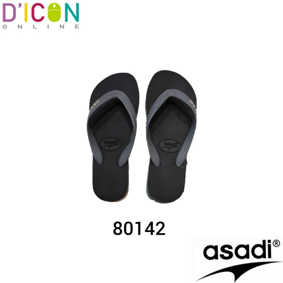 Original Asadi Men Slippers (80142 Black/ Grey) | Lazada