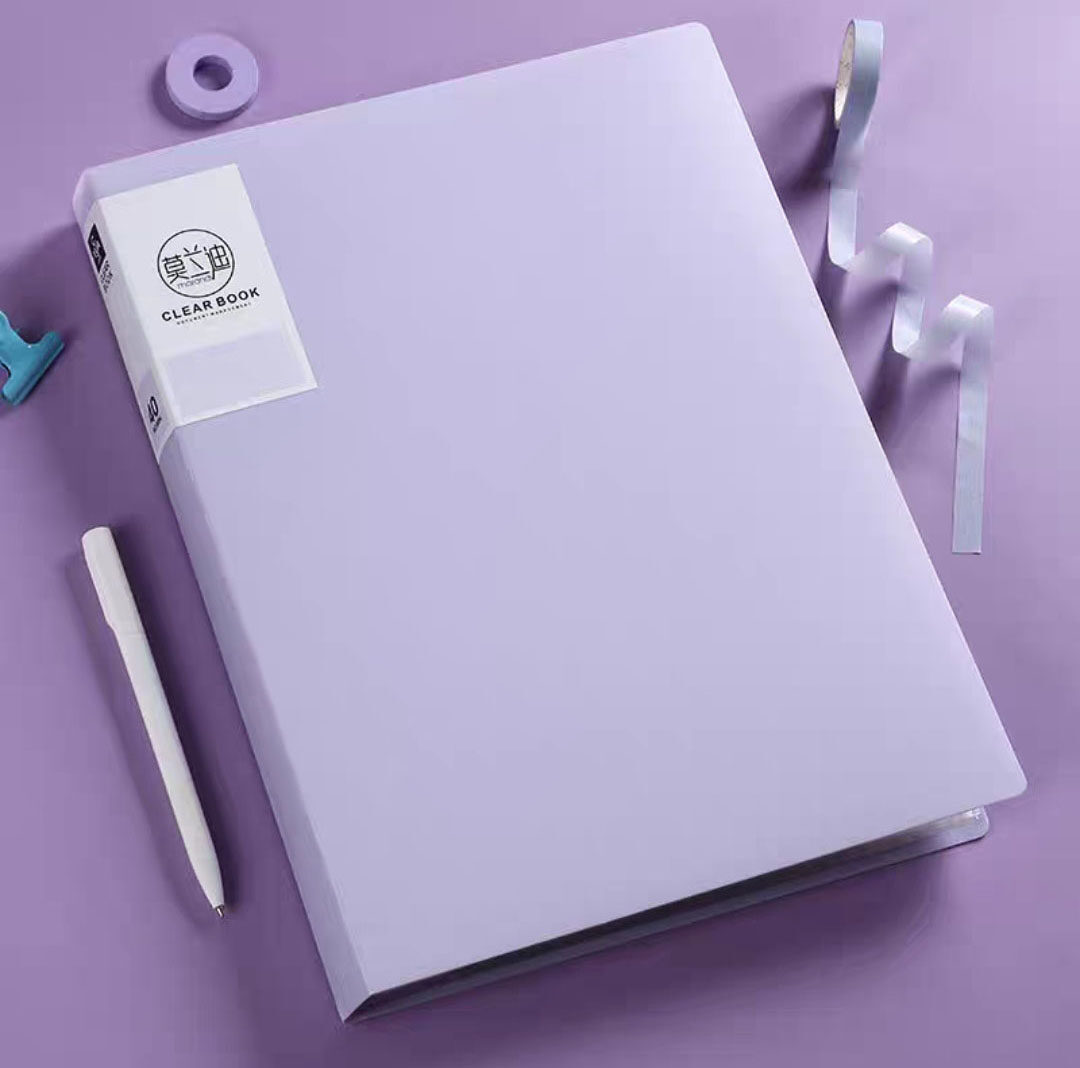 A4 Morandi Clear File | 20 40 60 80 100 Pockets | Clear Book | File ...