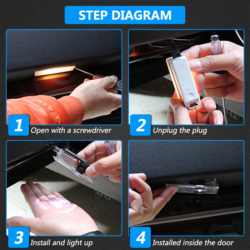 2Pcs LED Car Door Light รถประตูยินดีต้อนรับโปรเจคเตอร์โลโก้ Ghost Shadow Light สำหรับ BMW E81 ...