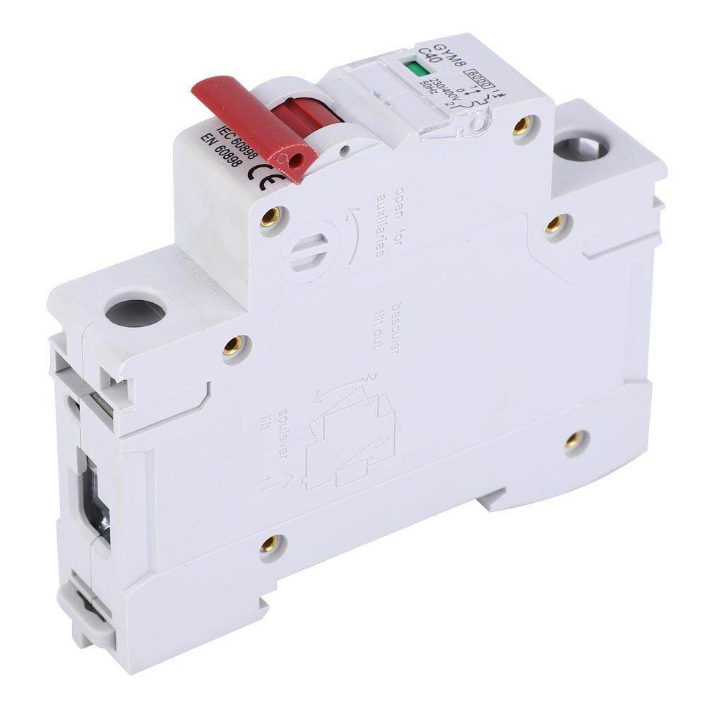 2pcs GYM8-C45 Miniature Circuit Breaker MCB 1P 230/400VAC Rated Current ...