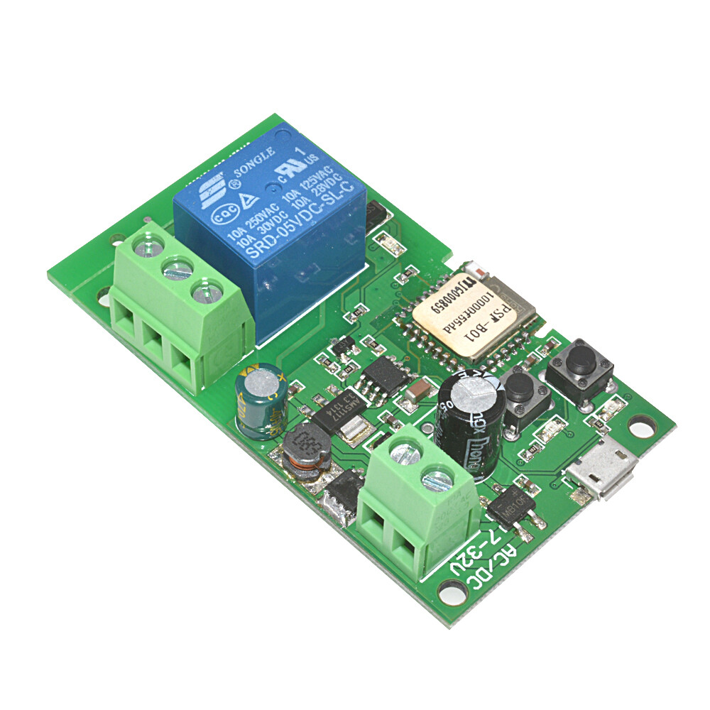 Original Diymore DC 5V-12V Jog self-lock Smart WiFi Wireless Switch Relay Module APP Control ...