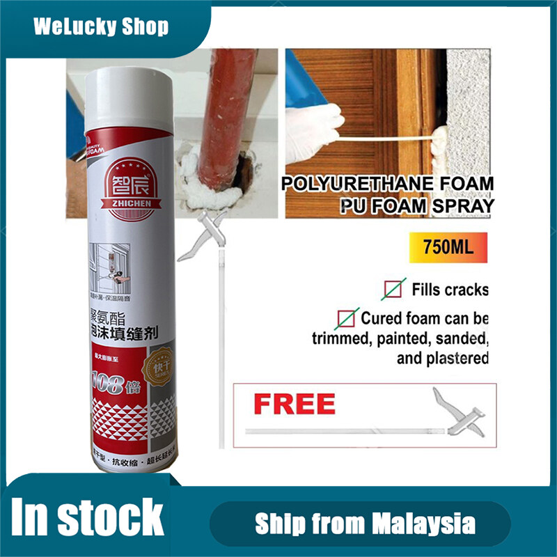 Polyurethane Foam PU Foam Spray 750ml Penampal Lubang | Lazada