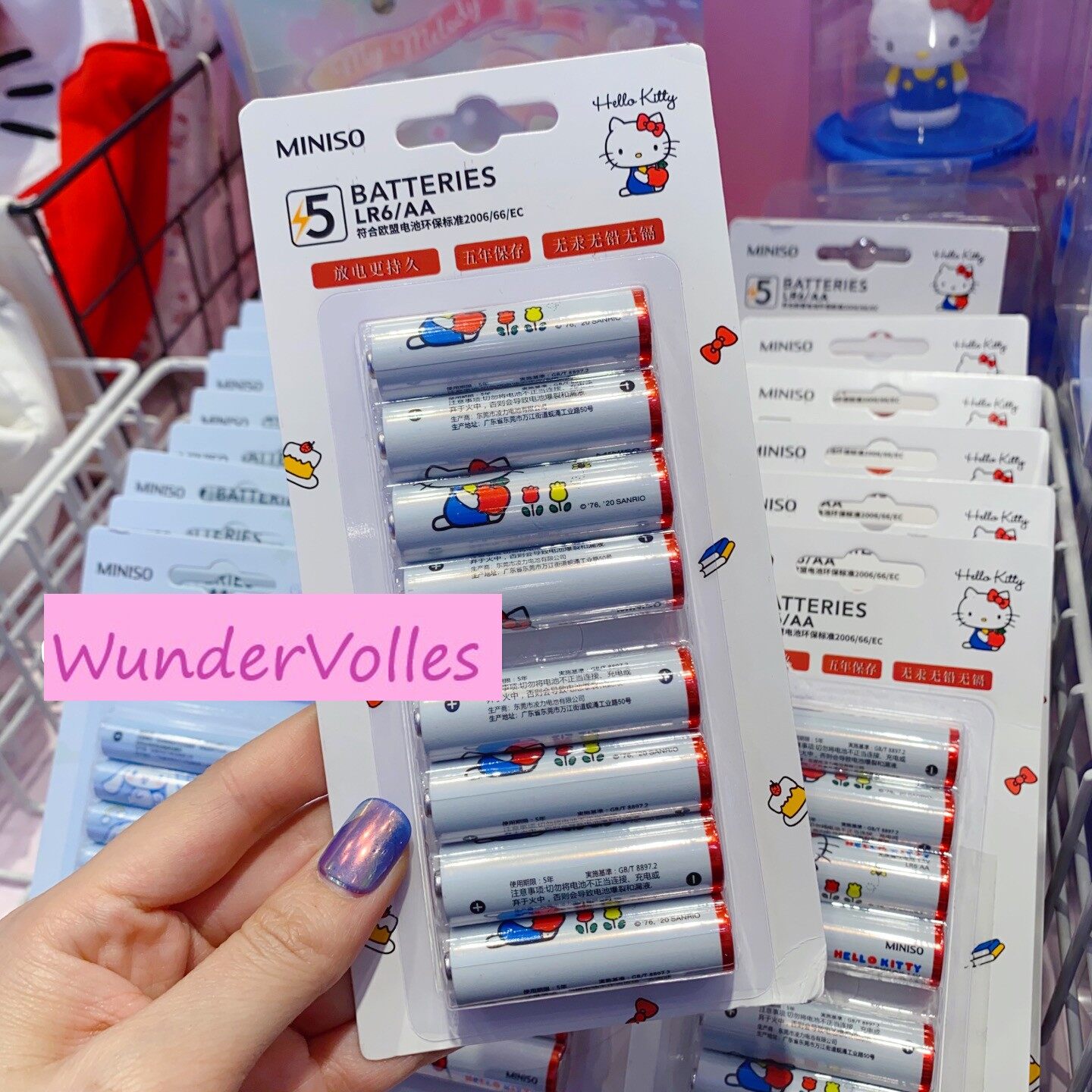 Miniso Sanrio Characters Hello Kitty AA /Cinnamoroll AAA Alkaline ...