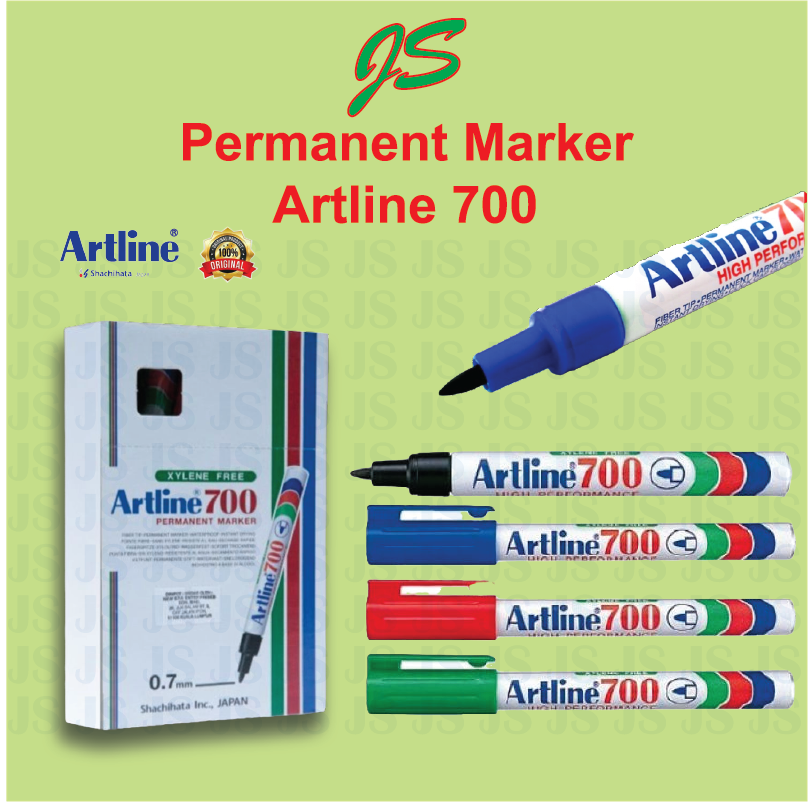 ARTLINE 700 Permanent Marker (0.7mm) Fiber Fine Tip Instant Drying | Lazada
