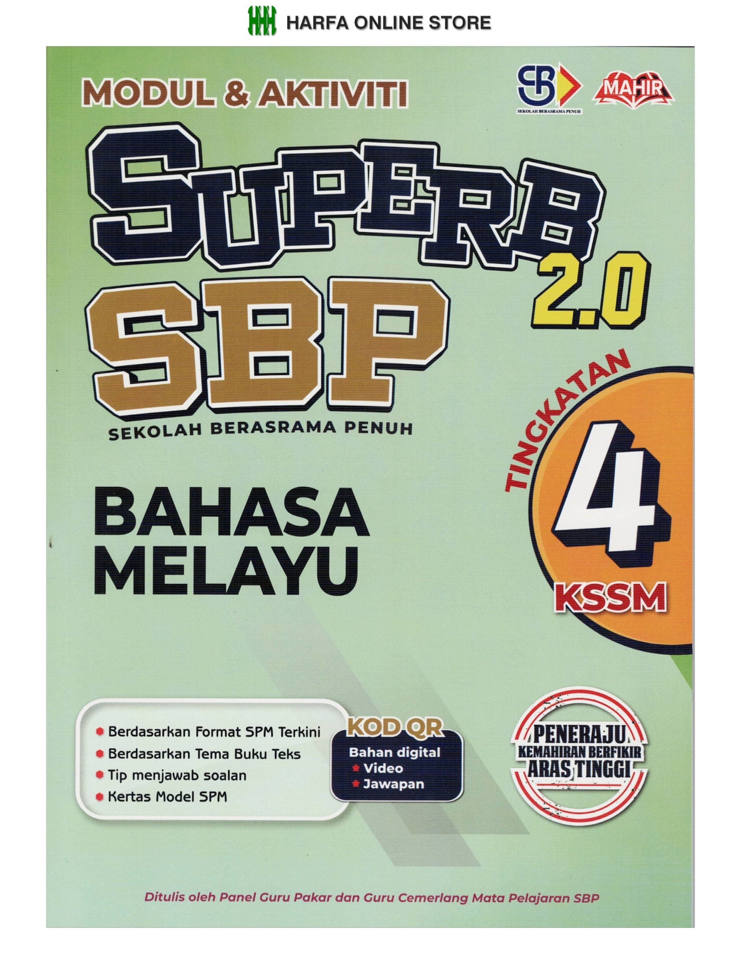 BUKU LATIHAN : MODUL & AKTIVITI SUPER SBP 2.0 BAHASA MELAYU TINGKATAN 4 KSSM | Lazada