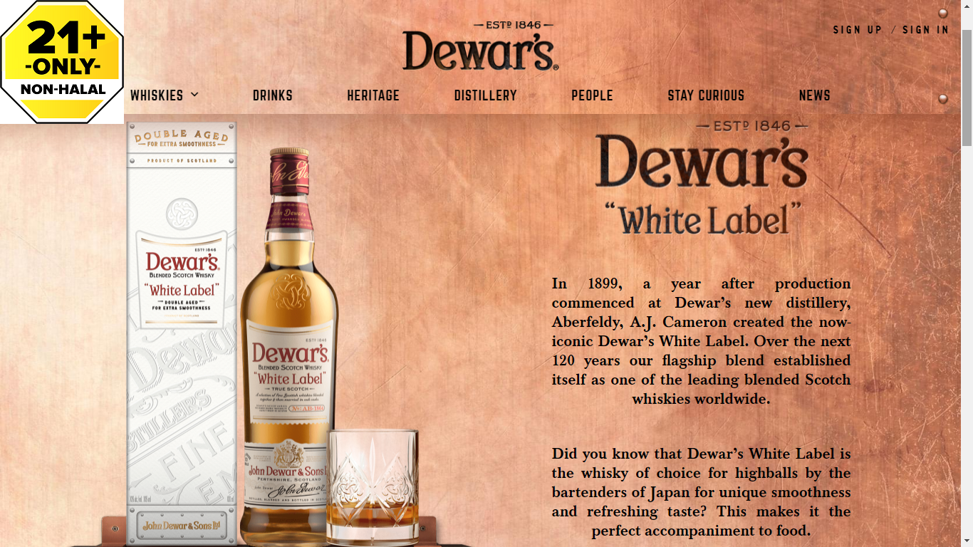 DEWARS WHITE LABEL 100CL | Lazada