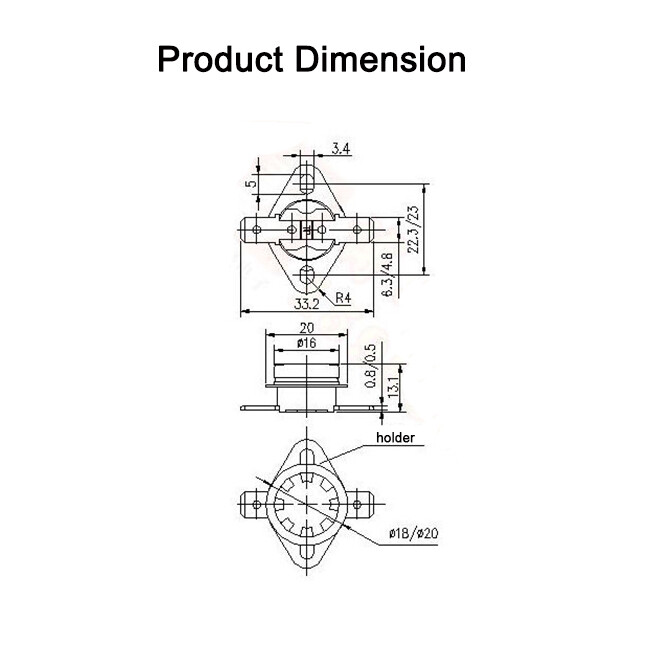 2PCS KSD301 10A 250V ปกติปิดควบคุมความร้อน Switch160 165 170 190 230 ...