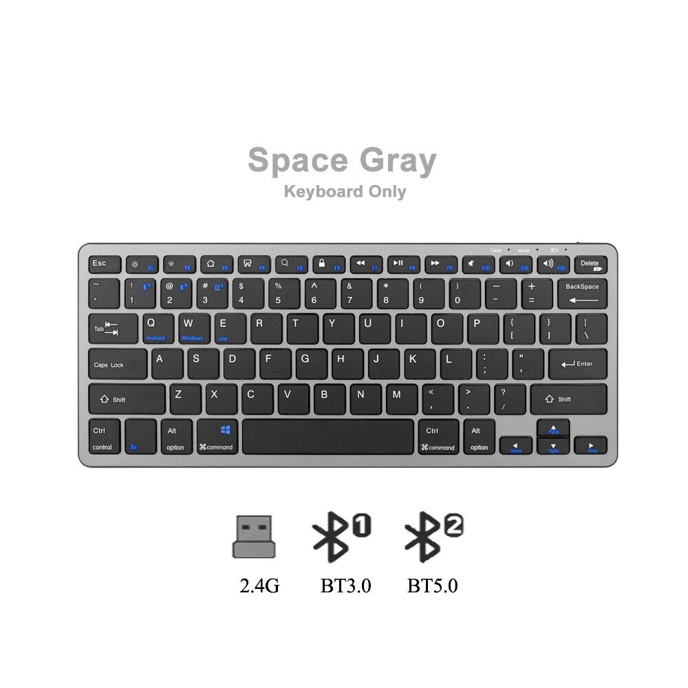 Original Rechargeable Wireless Bluetooth Keyboard Set Portable Silent 3 ...