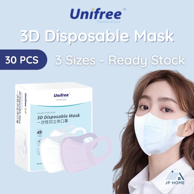 [Ready Stock] Unifree 3D Disposable Protective Face Mask Non-Woven ...