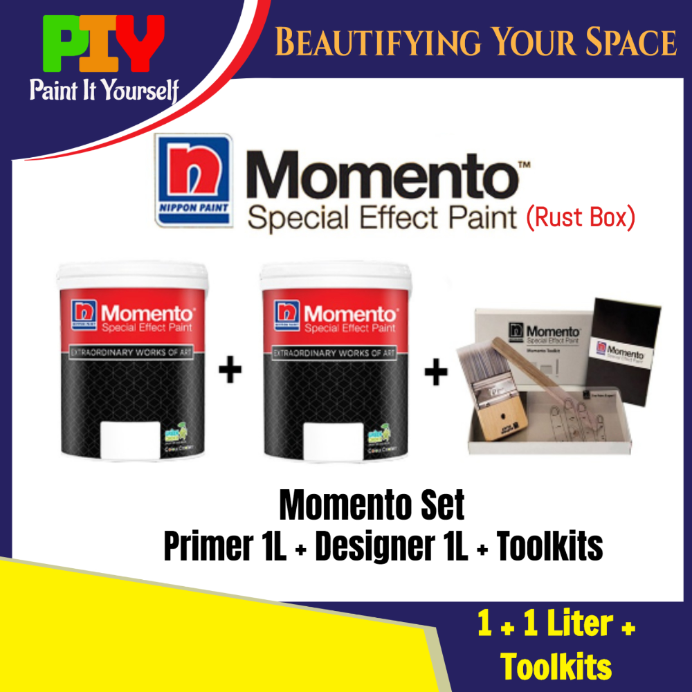 Nippon Paint Momento Set (Primer 1L + Designer Series Rust Box 1L ...
