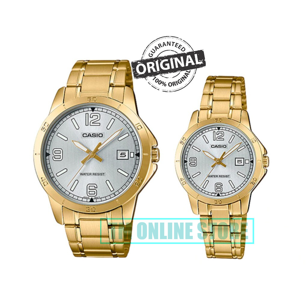 COUPLE WATCH ORIGINAL CASIO MTP+LTP-V004G-1B / 7B2 COUPLE | Lazada