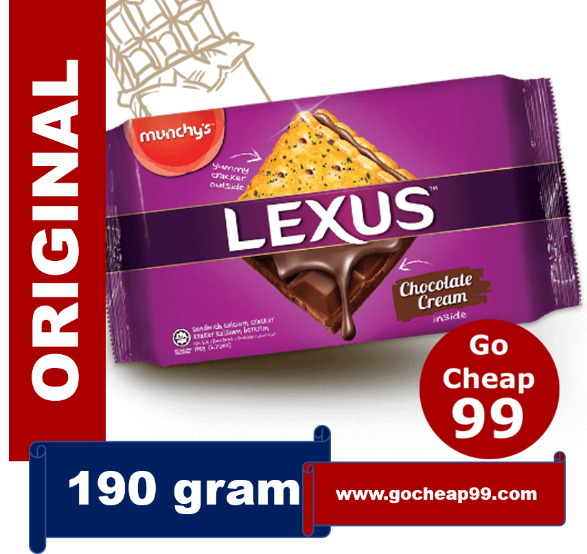 Munchy's LEXUS Sandwich Biscuit - Chocolate Cream (190g) | Lazada