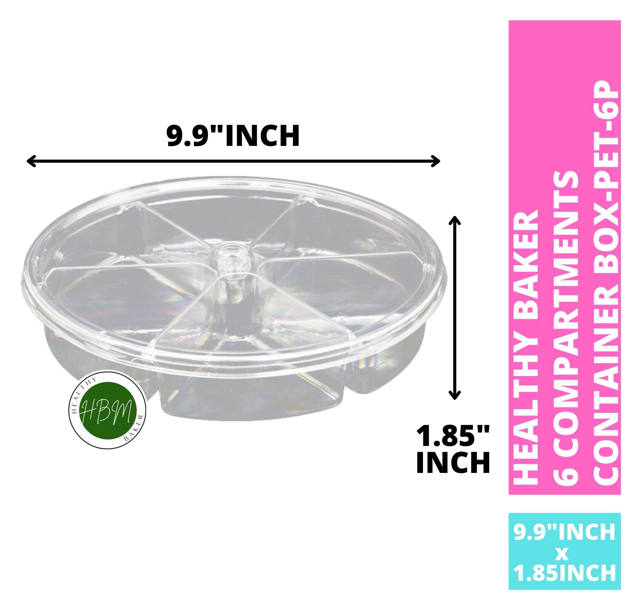 6 Compartments Container BOX-PET-6P / Biskut Container / Kuih Raya / 6 ...