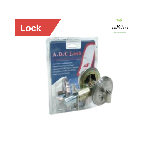 ADC LOCK Single Cylinder Deadbolt Lock Door Security Thumb Turn Lockset ...