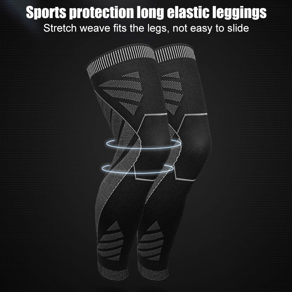 1PCS Full Leg Sleeve Long Compression Knee Brace Protect Leg for Men ...
