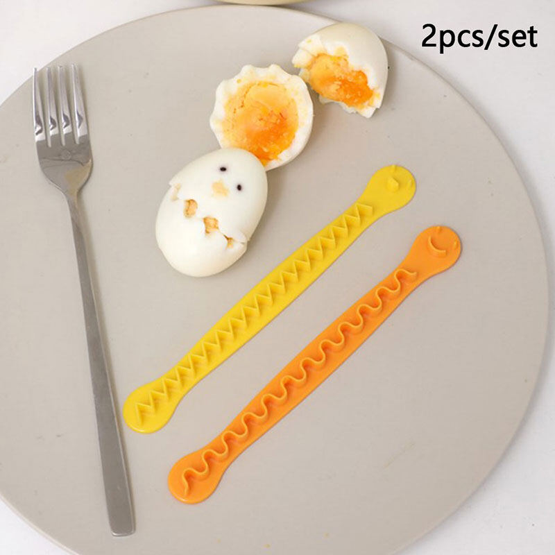 2Pcs/Set Fancy Cut Eggs Cooked Eggs Cutter Household Boiled Eggs ...