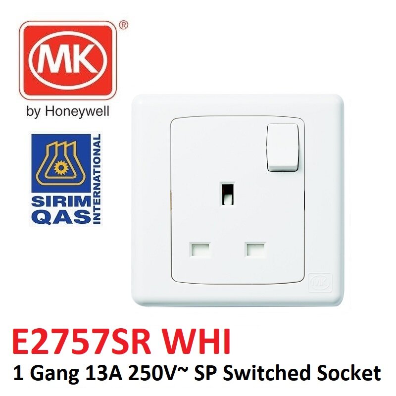 MK E2757SR 13A 250V Switch Socket | Lazada