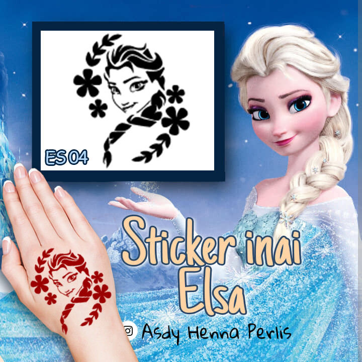 Sticker Henna Stencil Kids Cartoon DIY Elsa Frozen ASDY Henna | Lazada