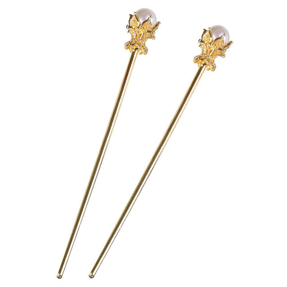 HHGY ผู้หญิงที่สง่างามวินเทจไข่มุกโลหะสไตล์จีนปิ่นปักผมเครื่องประดับผม ...