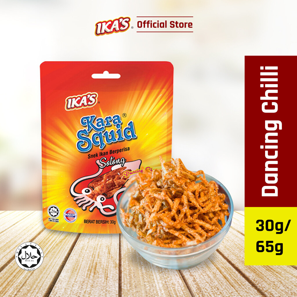 IKA'S Snek Ikan Sotong Pedas Karasquid (Dancing Chilli) - Chewy Fish ...