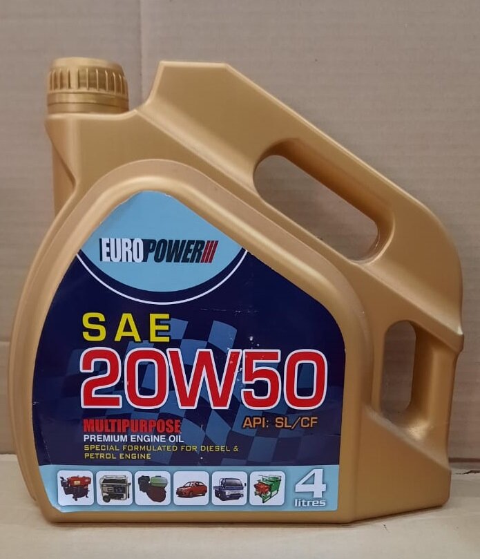 EUROPOWER ENGINE OIL SAE 40 1LT(4-STROKE OIL) / 20W50 4LT | Lazada
