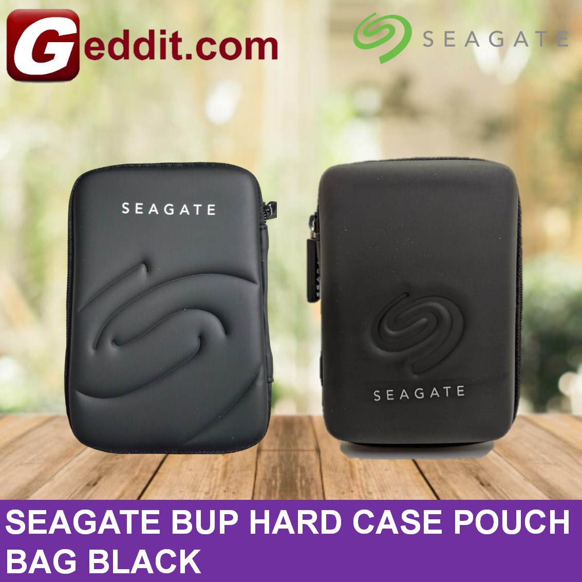 SEAGATE PREMIUM BUP HARD CASE POUCH BAG BLACK (SUITABLE FOR 1TB / 2TB ...